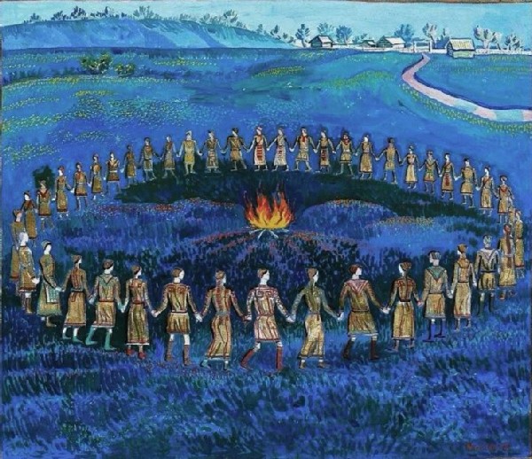 Russian folk dance Khorovod